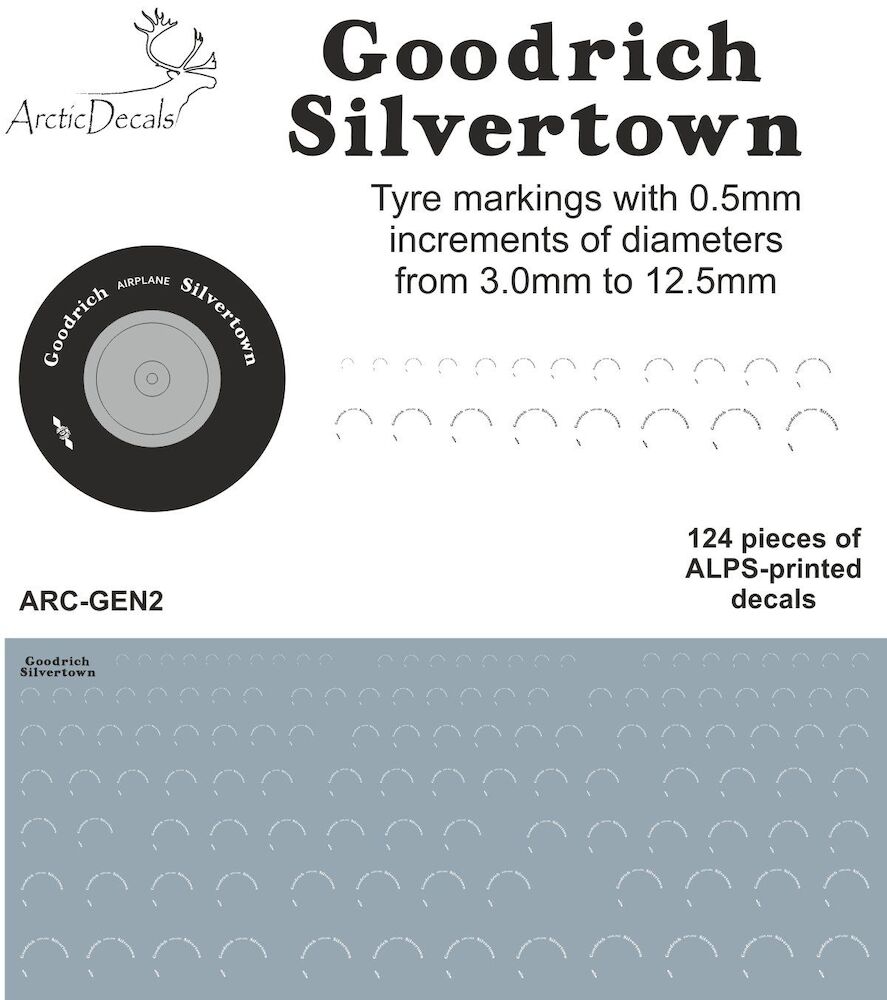 Arctic Decals ARC-GEN2 Goodrich Silvertown tyre markings