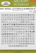 Armycast ACM49009 RAF serial letters and Numbers 8"(4,233mm)