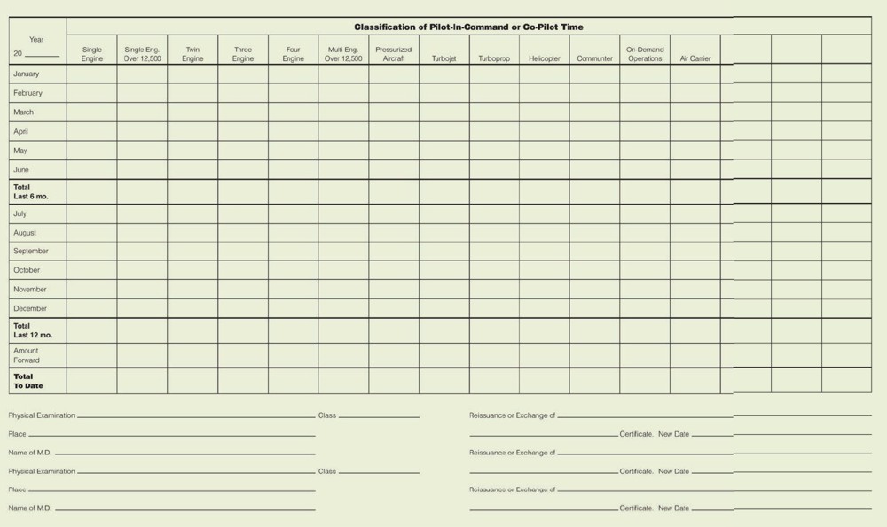 ASA ASA-SP-6 The Standard Pilot Master Log SP-6