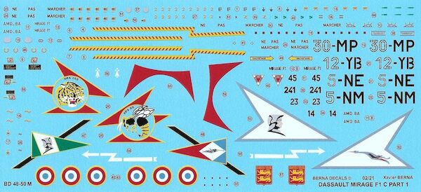 Berna BD48-50M Dassault Mirage F1C Part 1 (12-YB, 30-MP, 5-NE, 5-