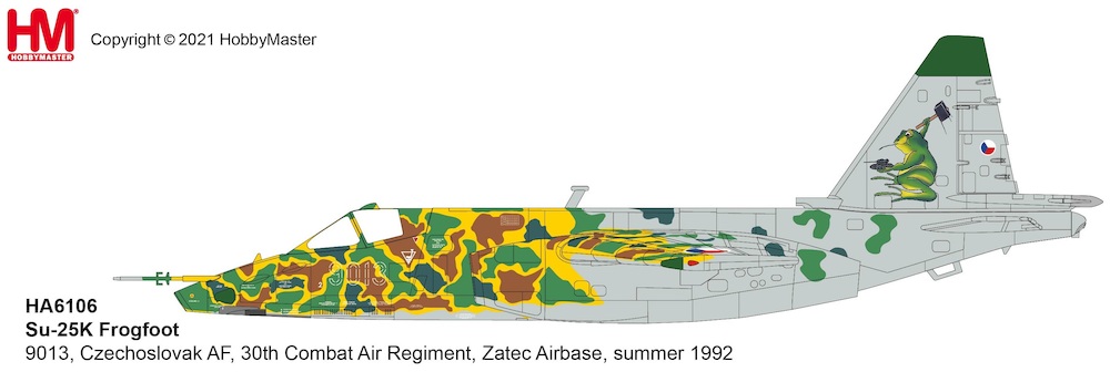 Hobbymaster HA6106 Sukhoi SU25K Frogfoot 9013, Czechoslovak AF, 3