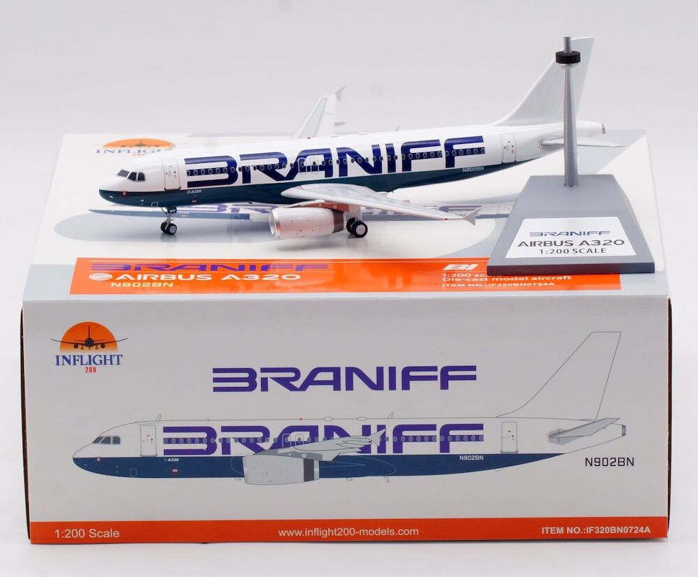 Inflight 200 IF320BN0724A Airbus A320-231 Braniff International A