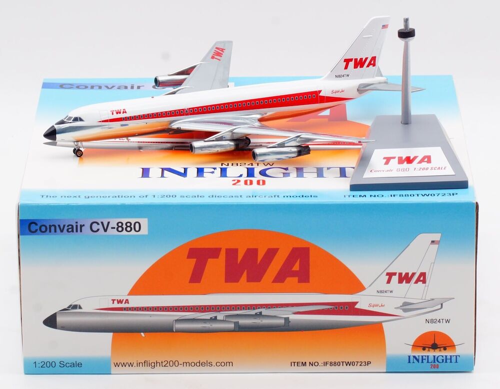 Inflight 200 IF880TW0723P Convair CV880 TWA Trans World Airlines