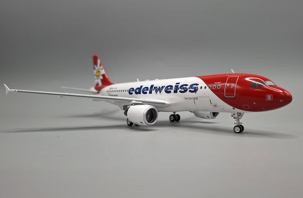 J Fox Models JF-A320-063DOOR Airbus A320-214 Edelweiss HB-JJK lan
