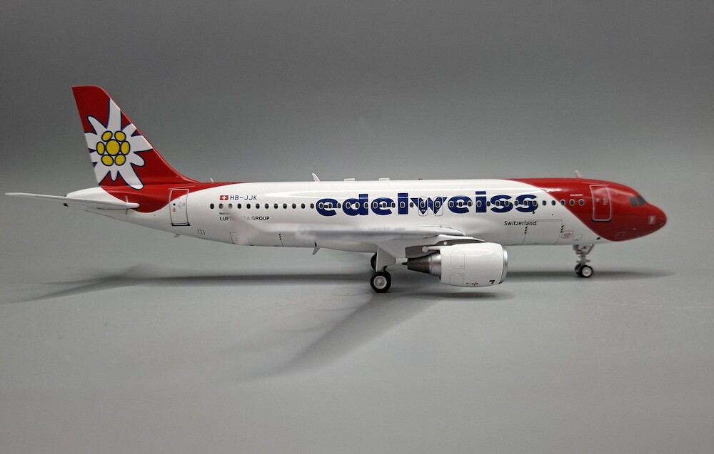 J Fox Models JF-A320-063DOOR Airbus A320-214 Edelweiss HB-JJK lan