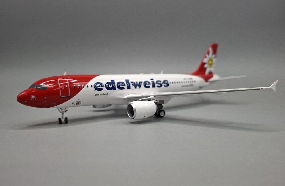J Fox Models JF-A320-063DOOR Airbus A320-214 Edelweiss HB-JJK lan