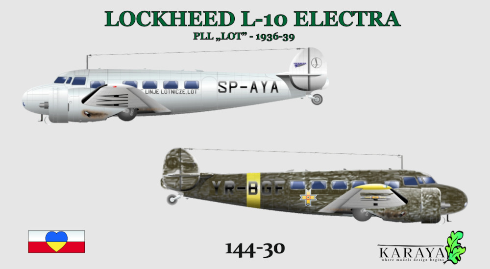 Karaya SP 144-30 Lockheed L10 Electra (PLL LOT 1936-1939, Romania