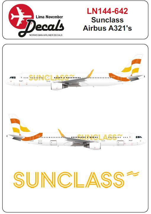 Lima November Decals LN144-642 Airbus A321 (Sunclass)