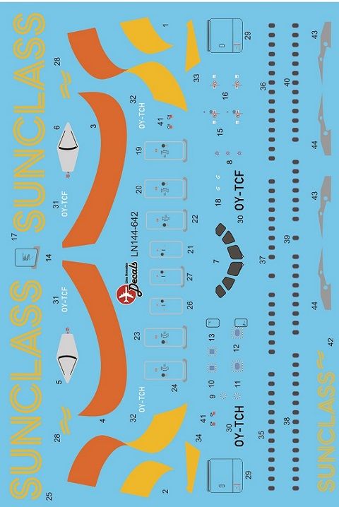 Lima November Decals LN144-642 Airbus A321 (Sunclass)