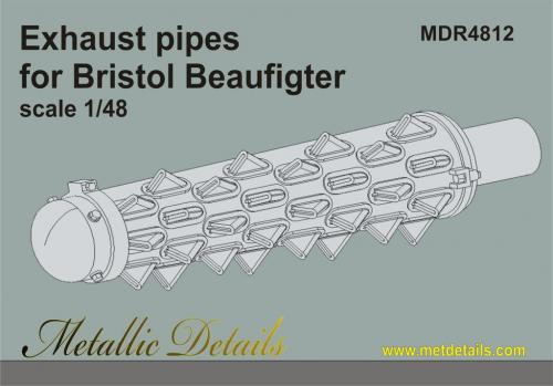 Metallic Details MDR4812 Hedgehog Exhaust Pipes for Bristol Beauf