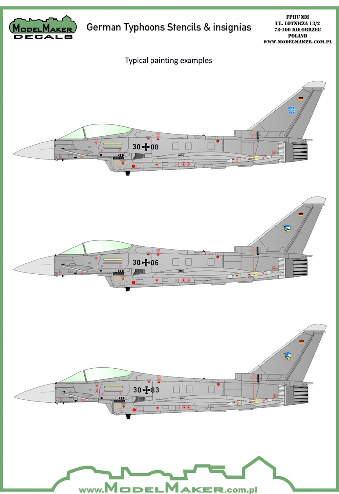 Model Maker Decals MMD-32095 Eurofighter Typhoon Luftwaffe Stenc