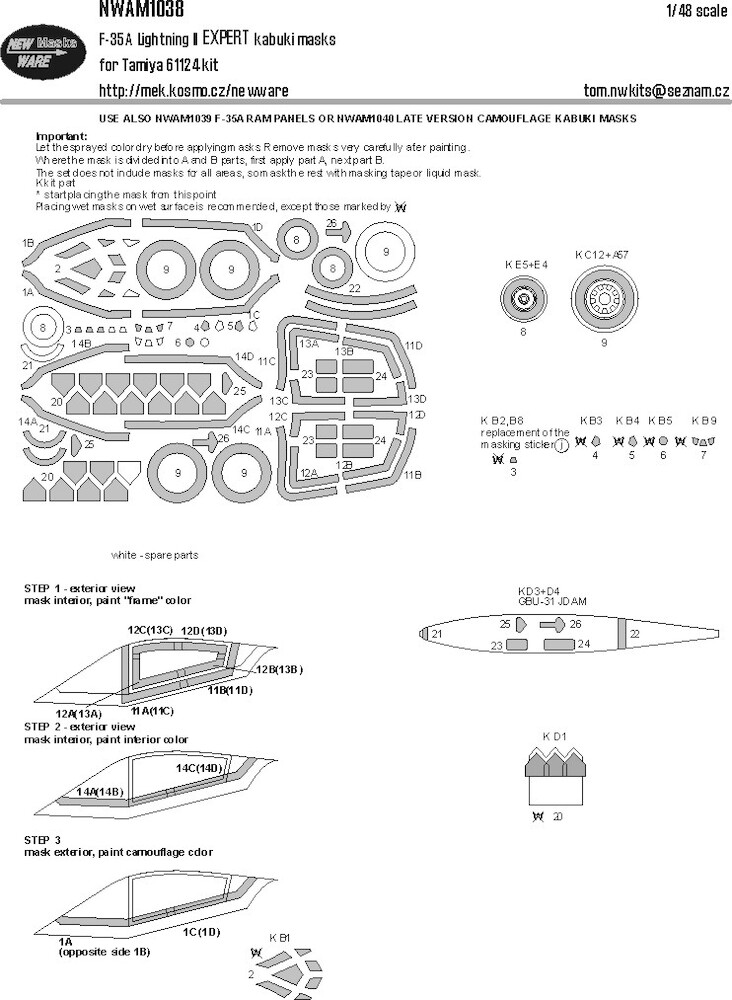 New Ware Space Kits Series Nwam1038 F35a Lightning Expert Paintin
