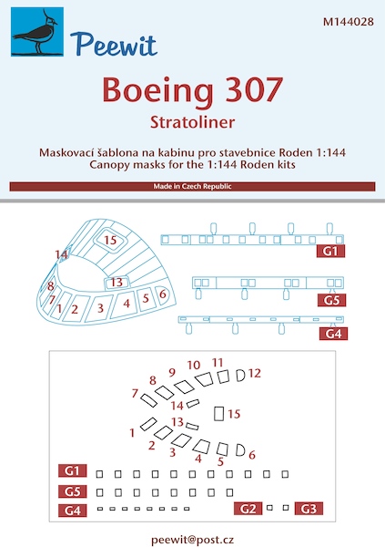 Peewit M144028 Boeing 307 Stratoliner Cockpit and cabin window Ma