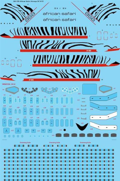 Two Six decals 144-1118 Douglas DC8-53 (ASA - African Safari)