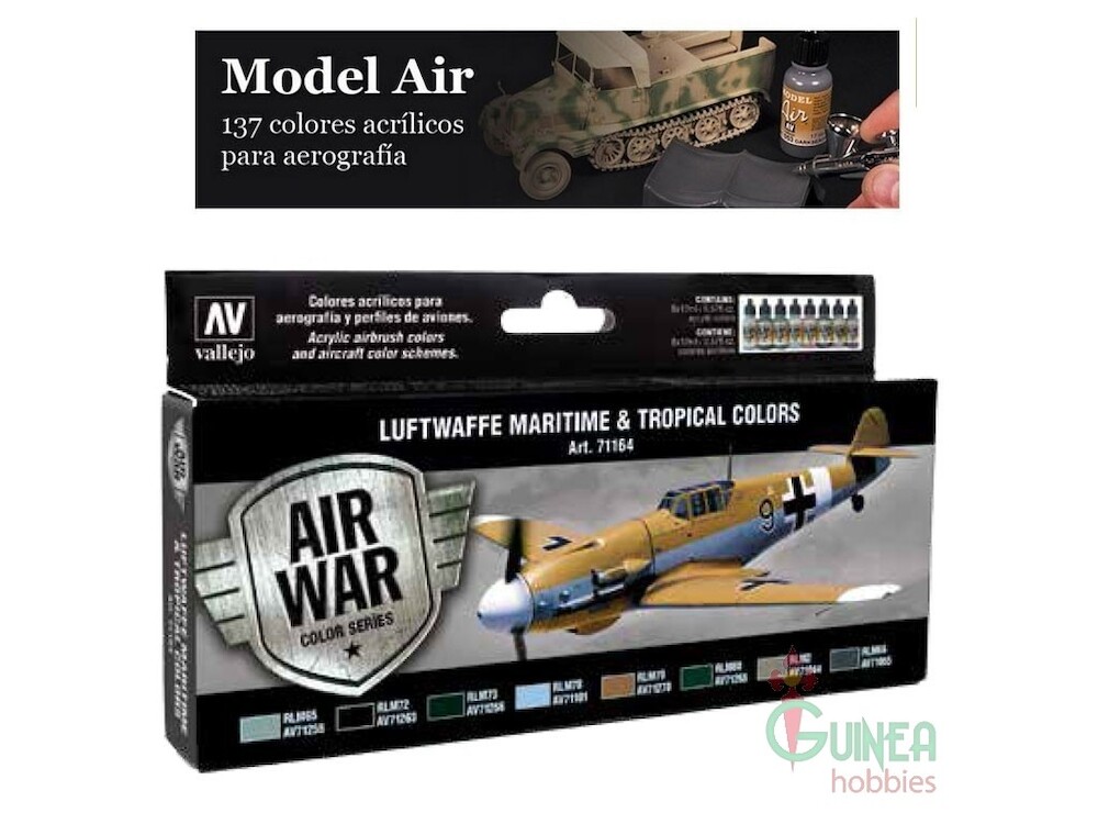 Vallejo 71164 Vallejo Model Color Air Acrylic paint set 3 Luftwaf