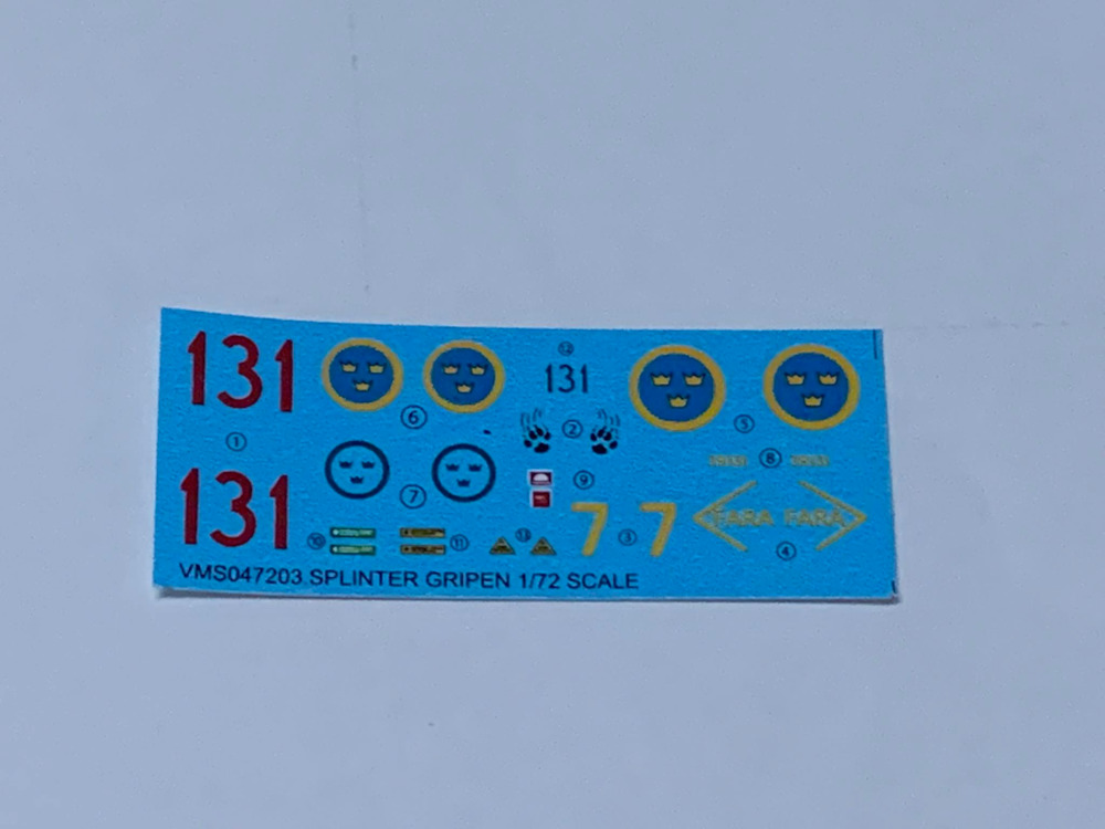 Veha Maestro Decals VMS047203 SAAB JAS39A Gripen (Splinter Camouf